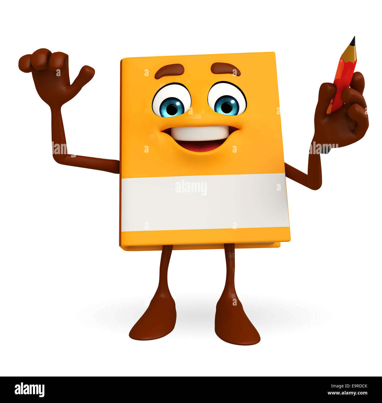 Cartoon character book pen Cut Out Stock Images & Pictures - Alamy