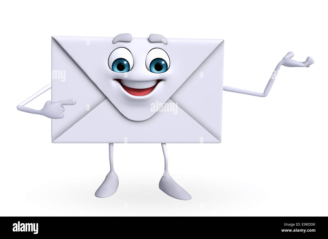 Cartoon Character of mail is presenting Stock Photo - Alamy