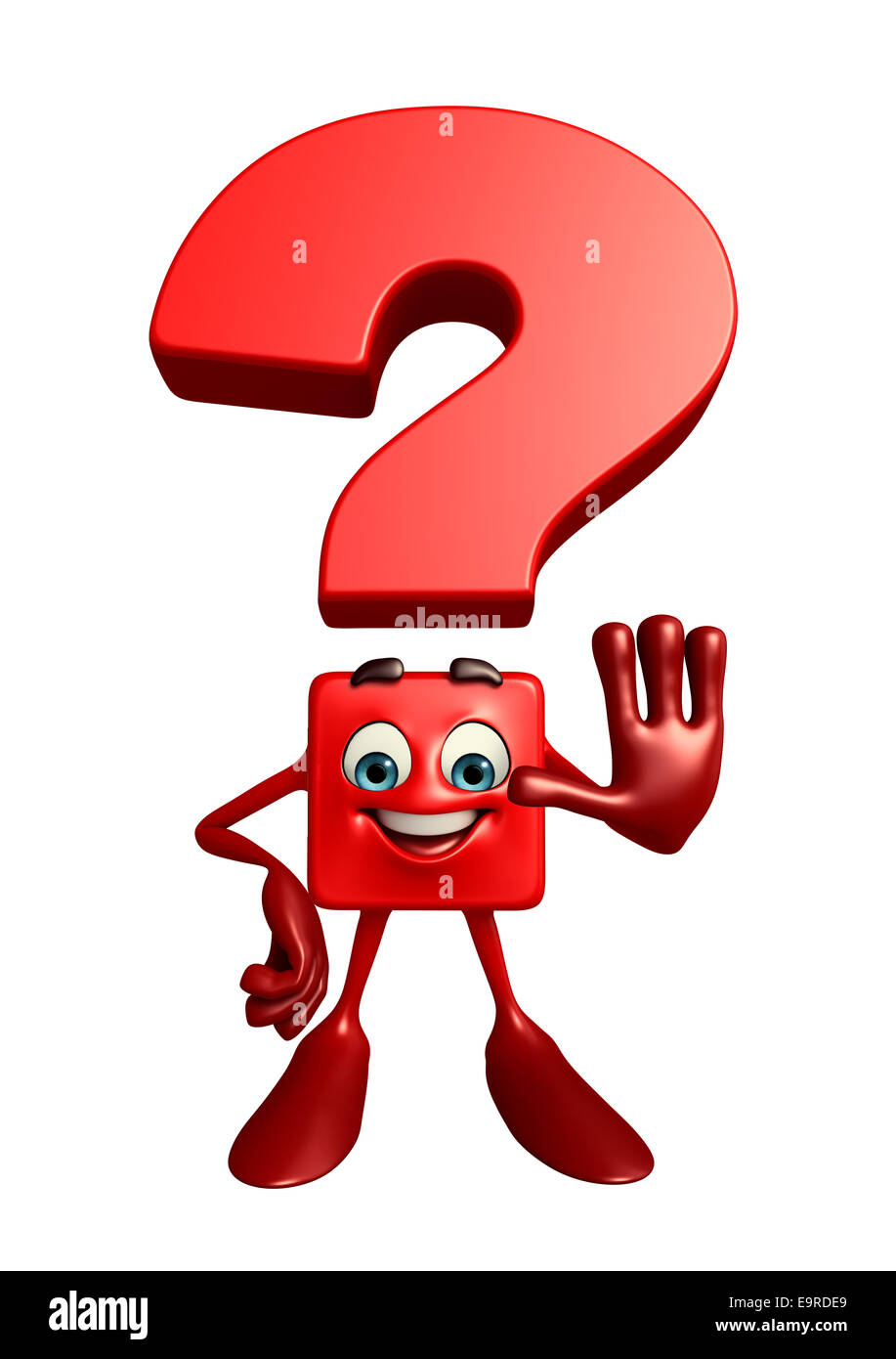 Cartoon character question mark stop hi-res stock photography and ...