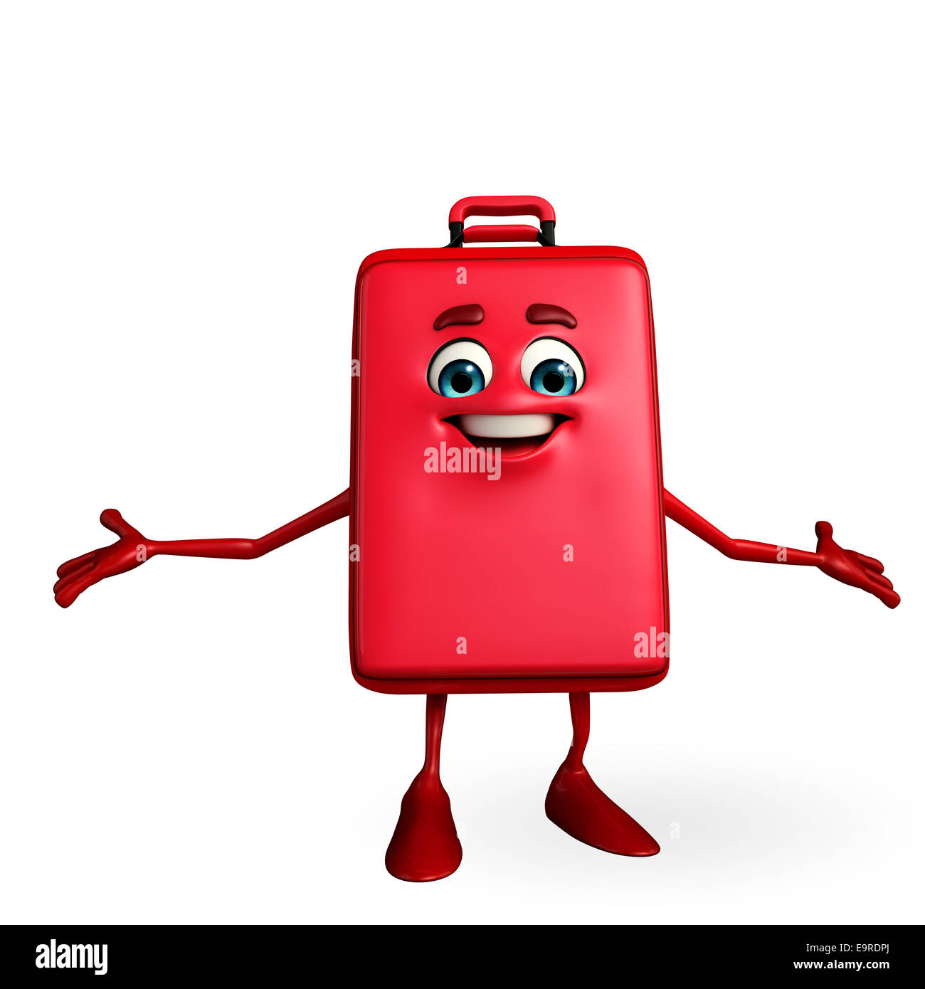 Cartoon Character of Travelling Bag with happy pose Stock Photo - Alamy