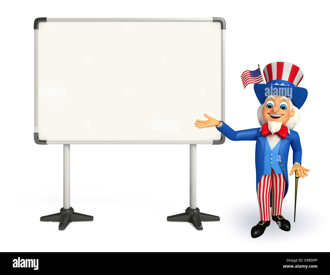 Illustration of uncle sam with display board Stock Photo - Alamy