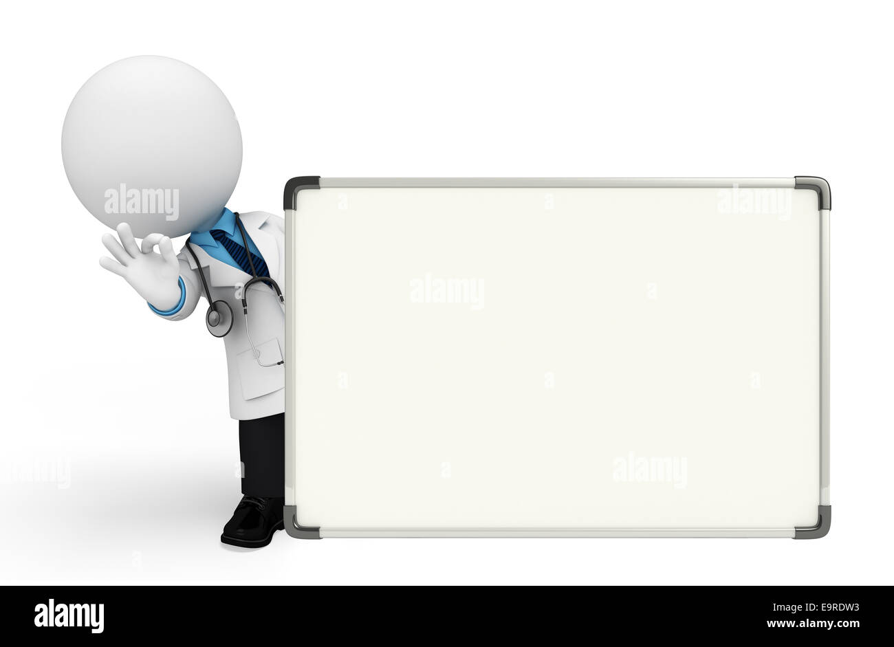 Illustration of young doctor with display board Stock Photo - Alamy