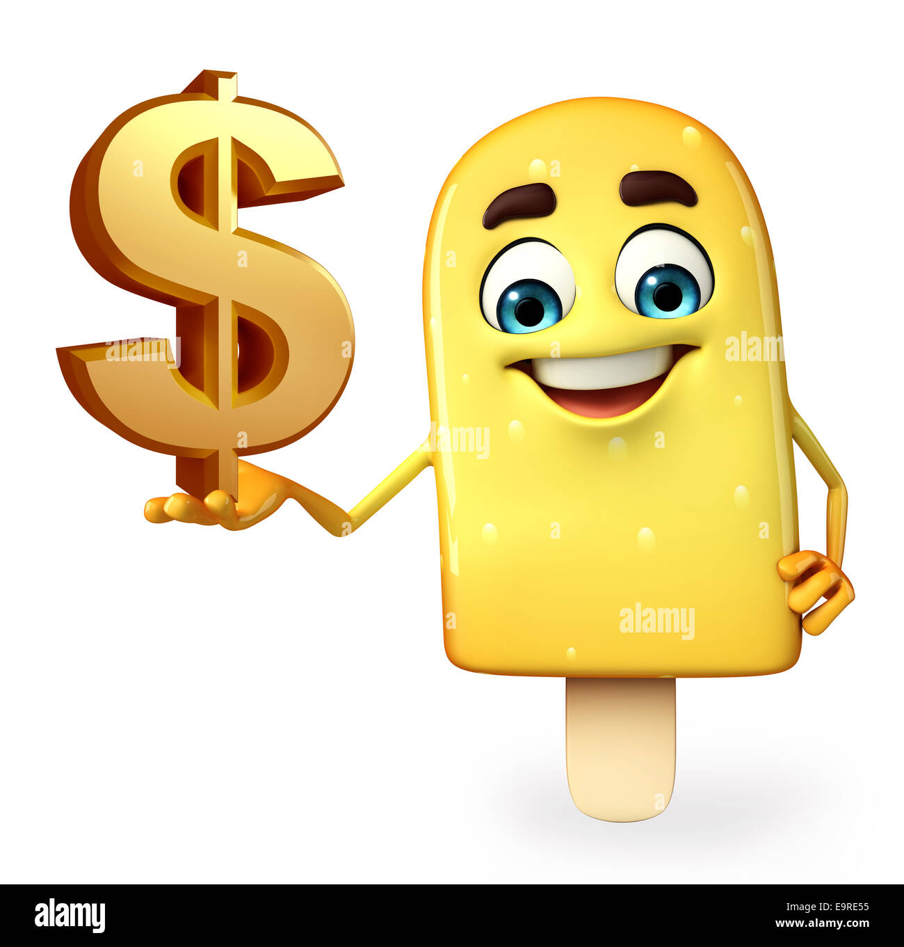 Cartoon Character of Candy with dollar sign Stock Photo - Alamy