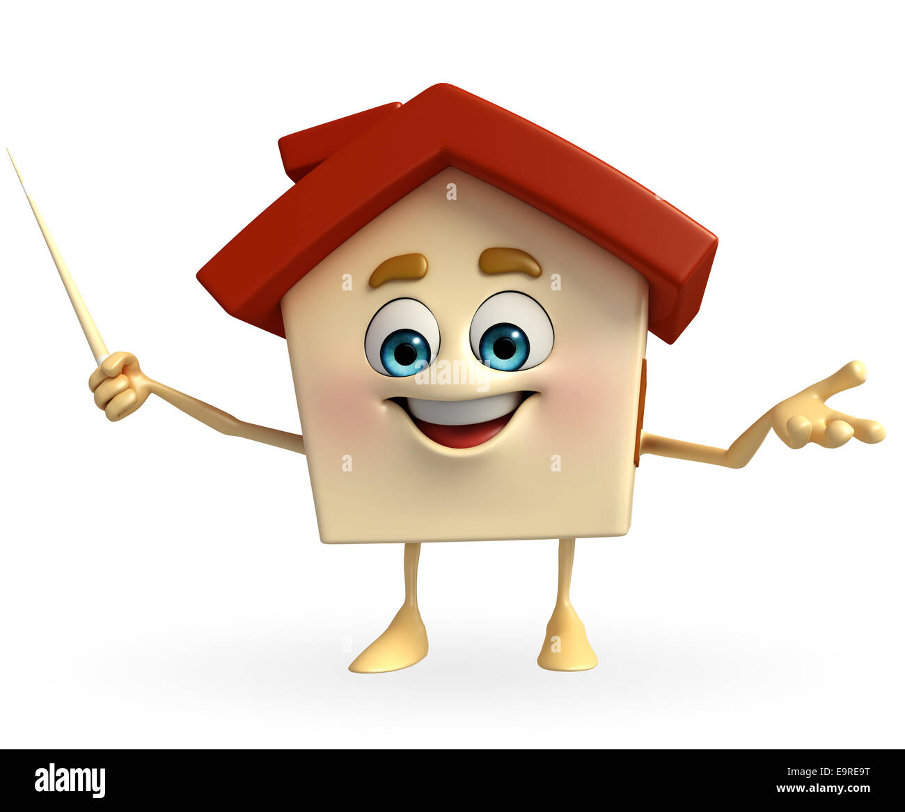 Cartoon Charcter of house is presenting Stock Photo - Alamy