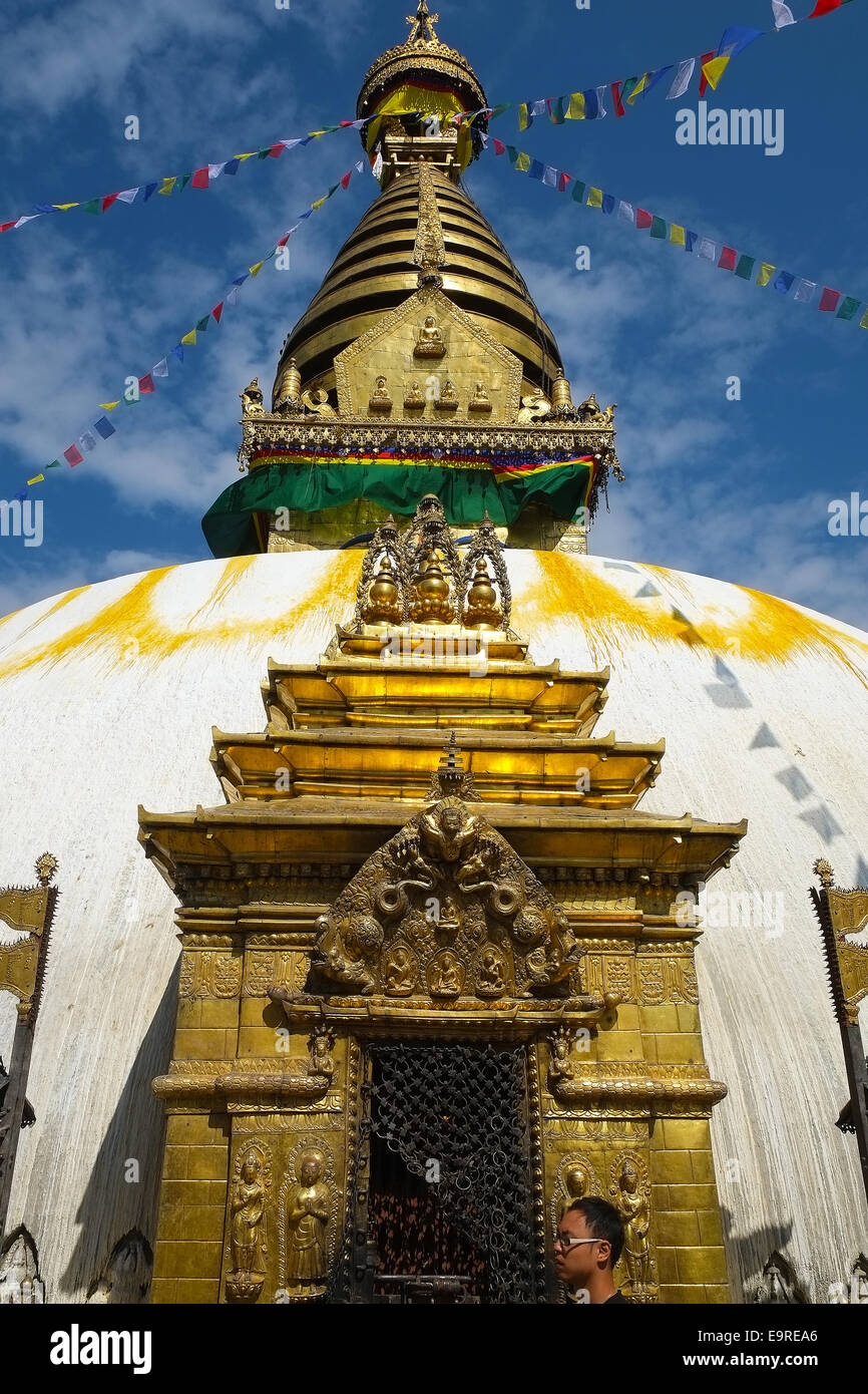 Kathmandu Monkey Temple Stock Photo - Alamy