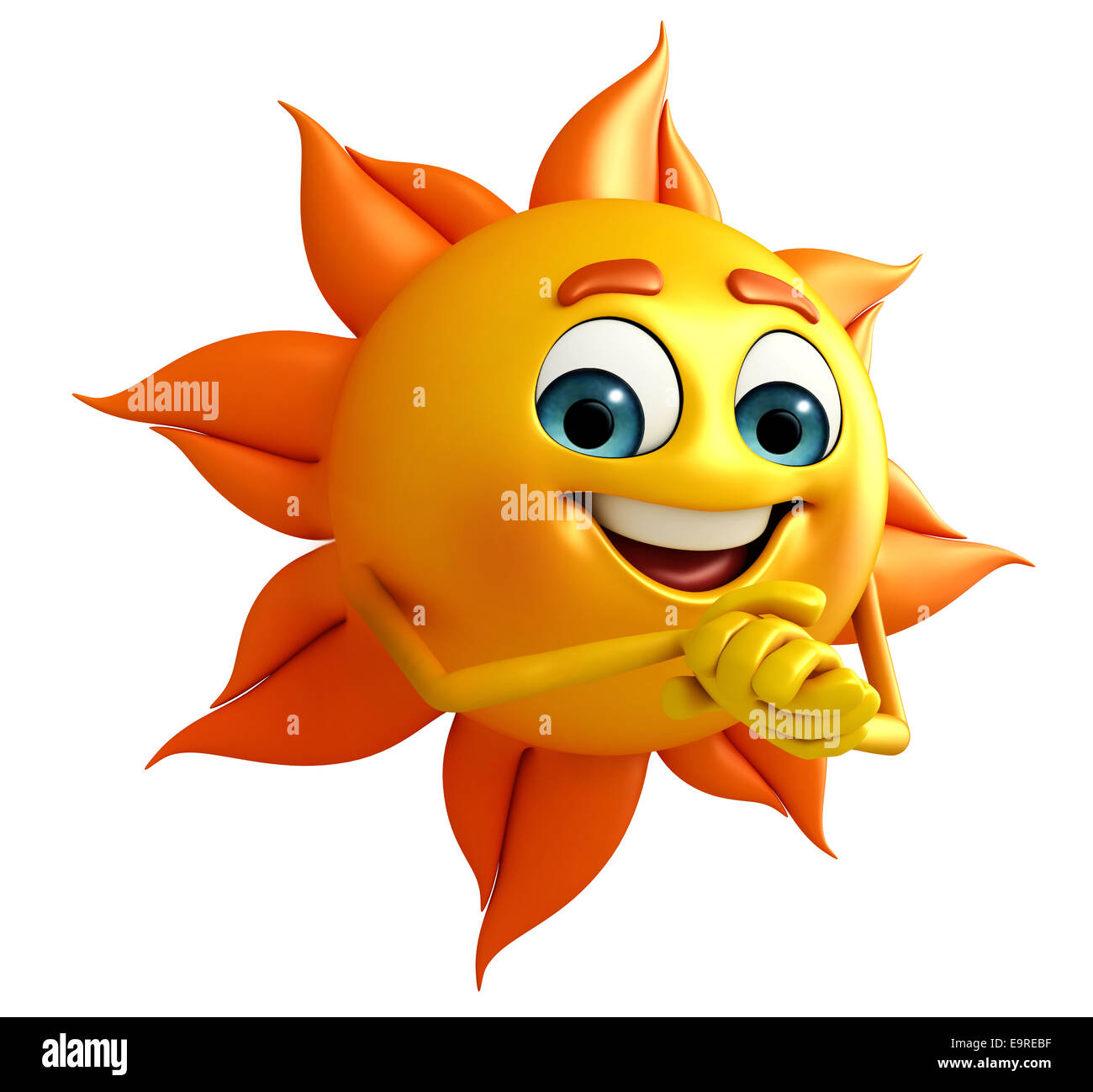 Cartoon Character of sun Stock Photo - Alamy