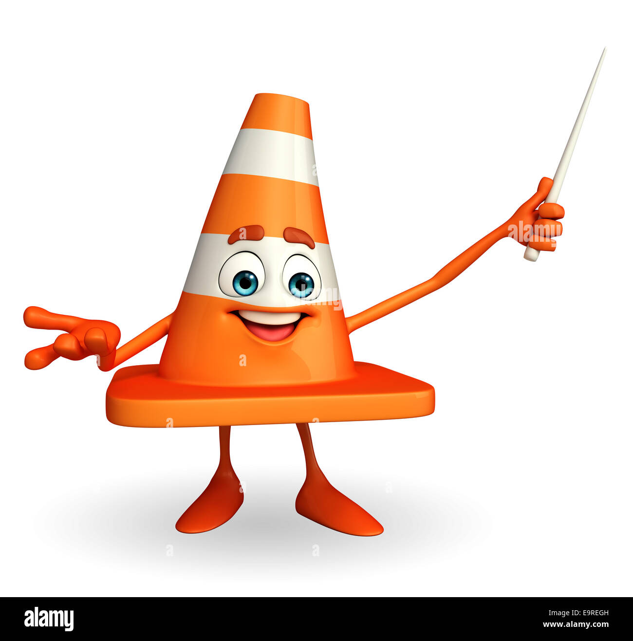 Cartoon character construction cone sign Cut Out Stock Images ...