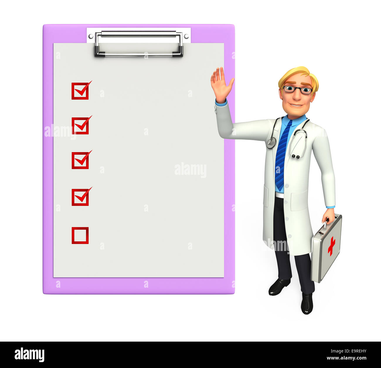 Illustration young nurse notepad hi-res stock photography and images ...