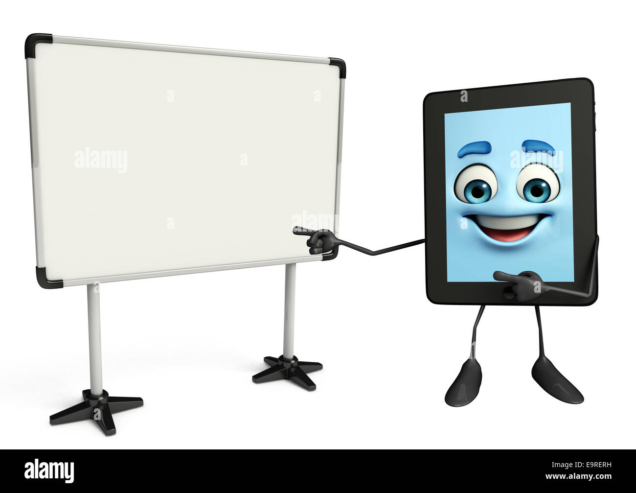 Cartoon character of tab with display board Stock Photo - Alamy