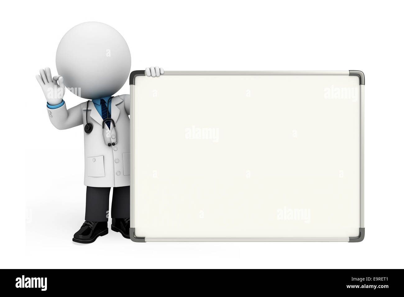 Illustration of young doctor with display board Stock Photo - Alamy