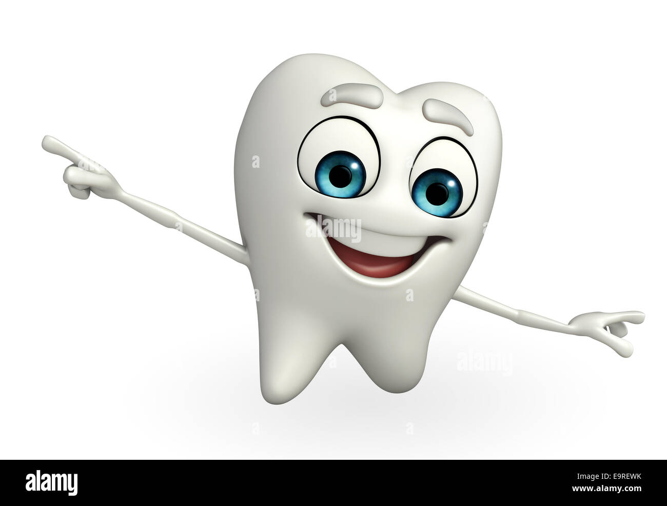 Cartoon character of teeth is running Stock Photo - Alamy
