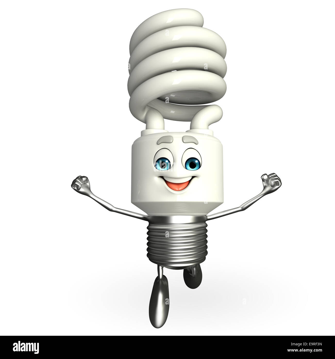 Cartoon Character of CFL is running Stock Photo - Alamy