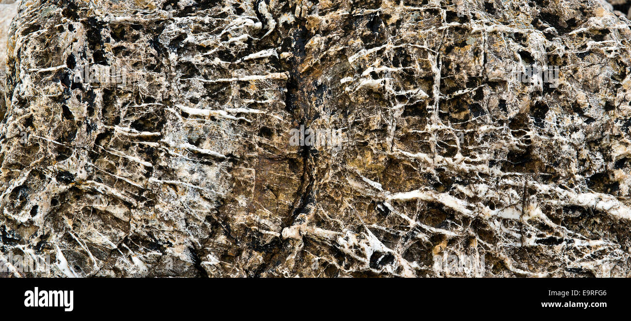 Geology of with interesting rocks at Porth Padrig on the northern coast ...