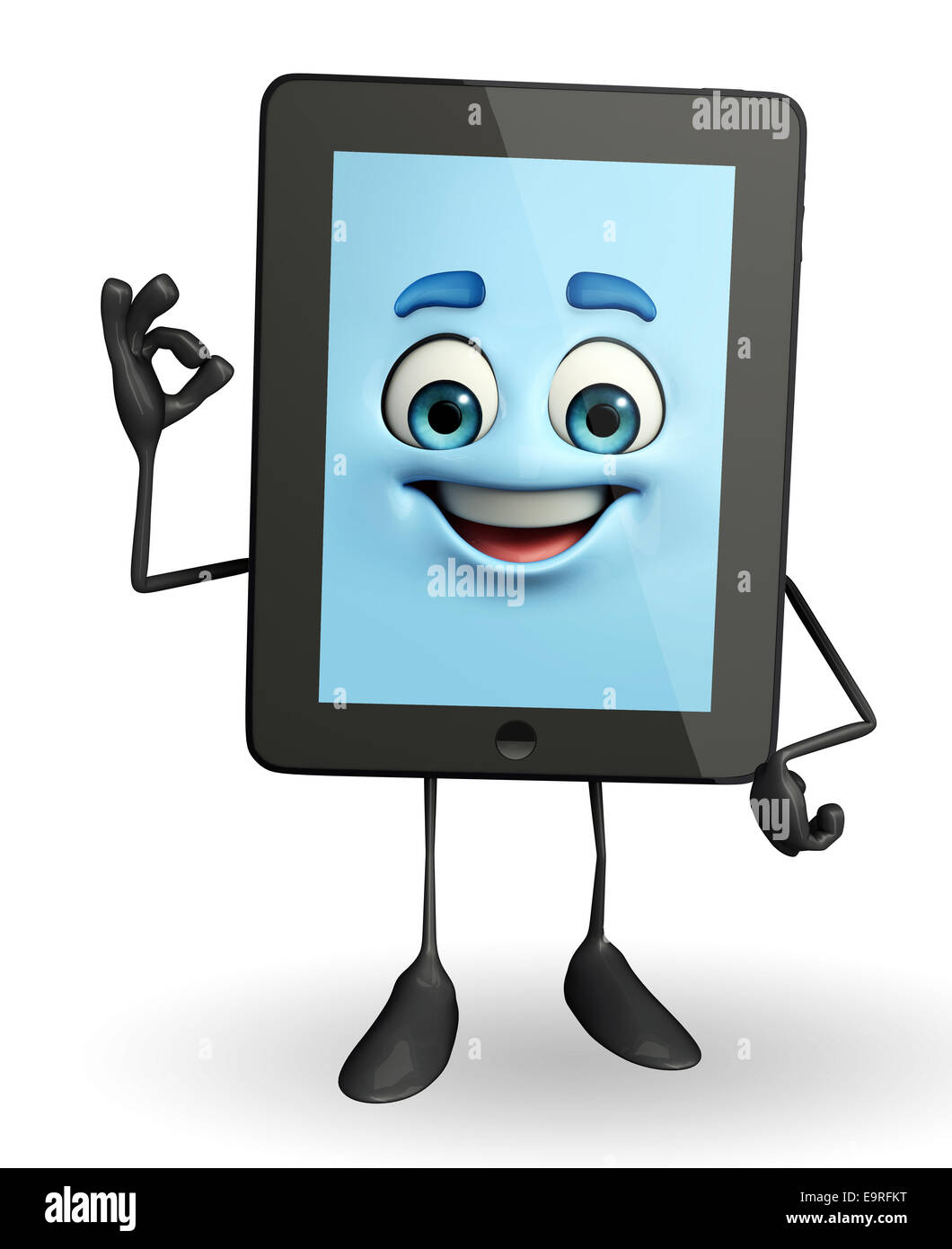 Cartoon character of tab with best sign Stock Photo - Alamy