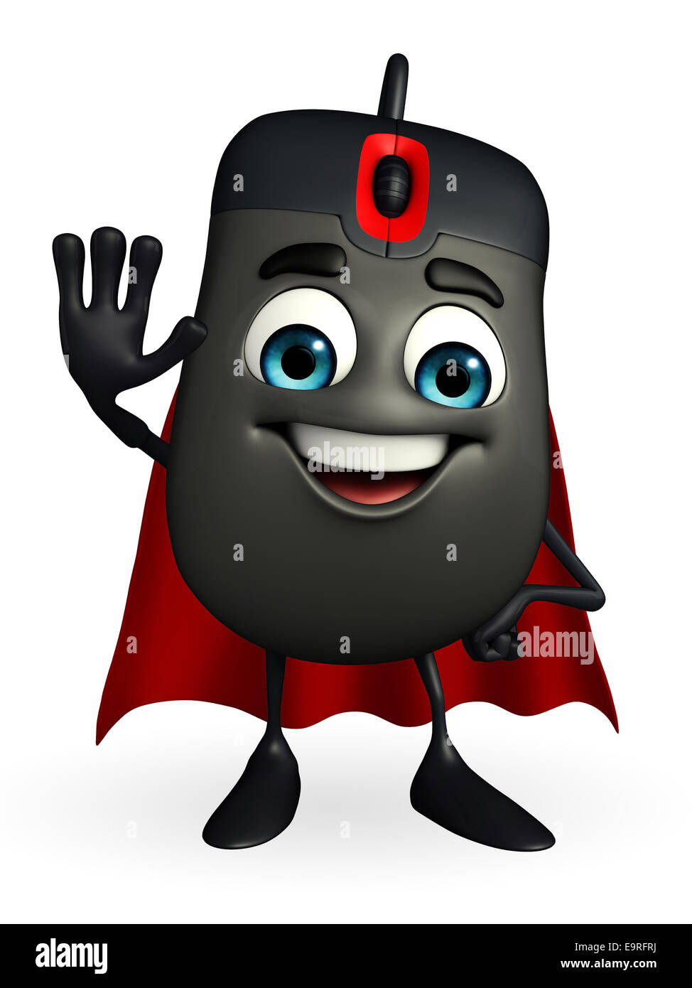 Cartoon Character of Super Computer Mouse Stock Photo - Alamy