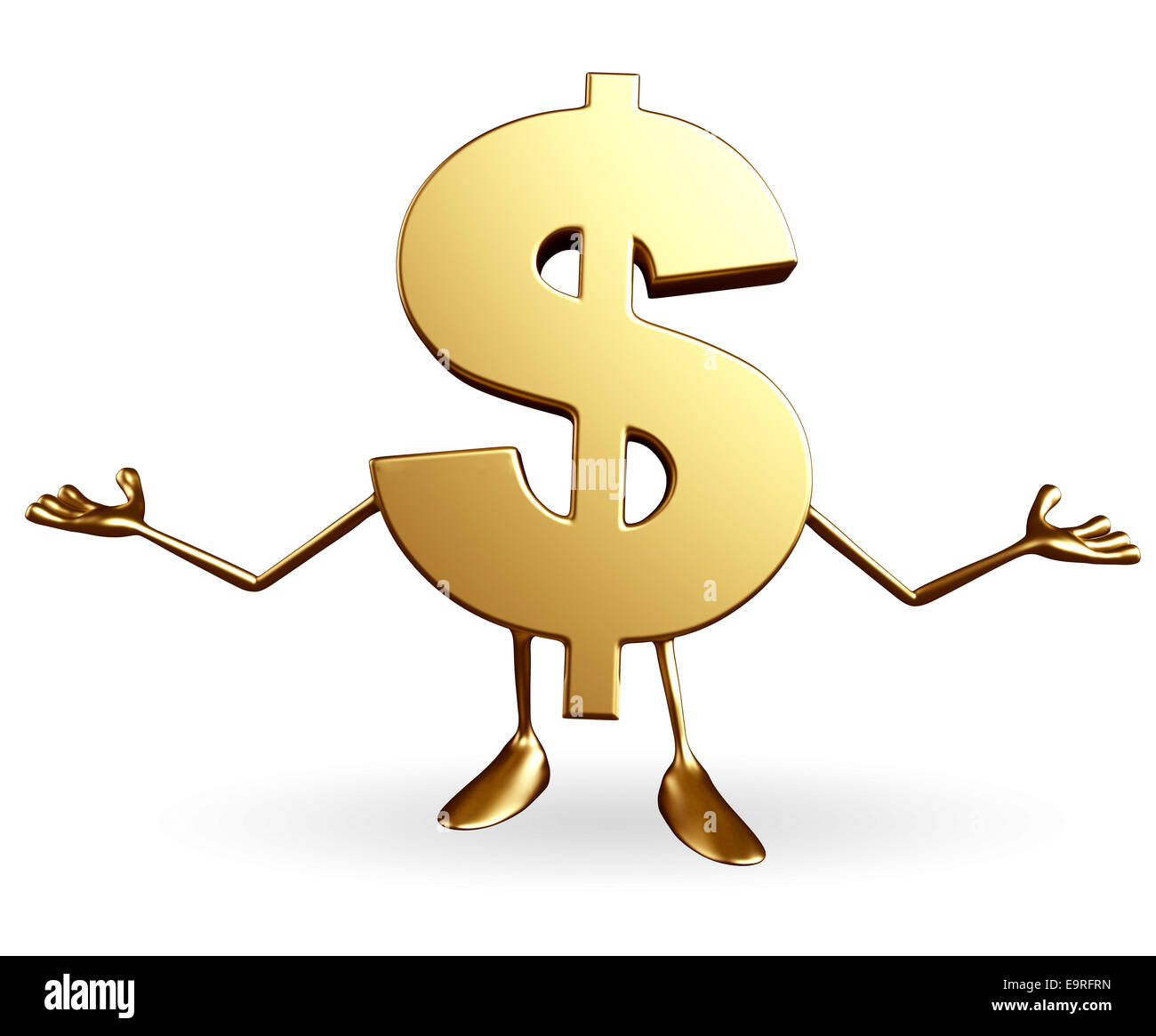 Cartoon character dollar happy pose hi-res stock photography and images ...