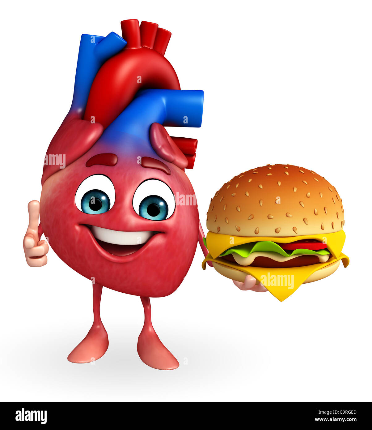 Cartoon character heart burger hi-res stock photography and images - Alamy