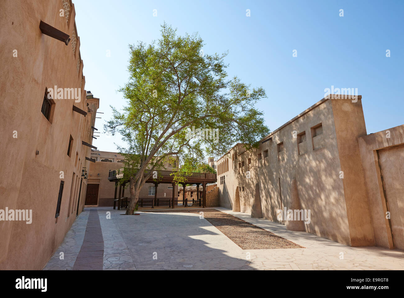 View Towards The Wall Of Old Dubai Al Bastakiya Historic Quarter Bur ...
