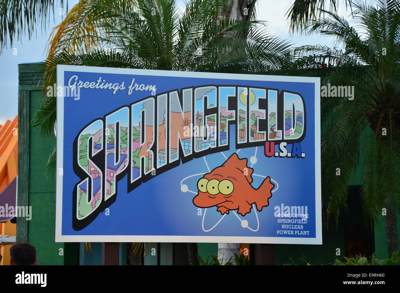 Springfield Sign In The Simpson's Area at Universal Studios Orlando ...