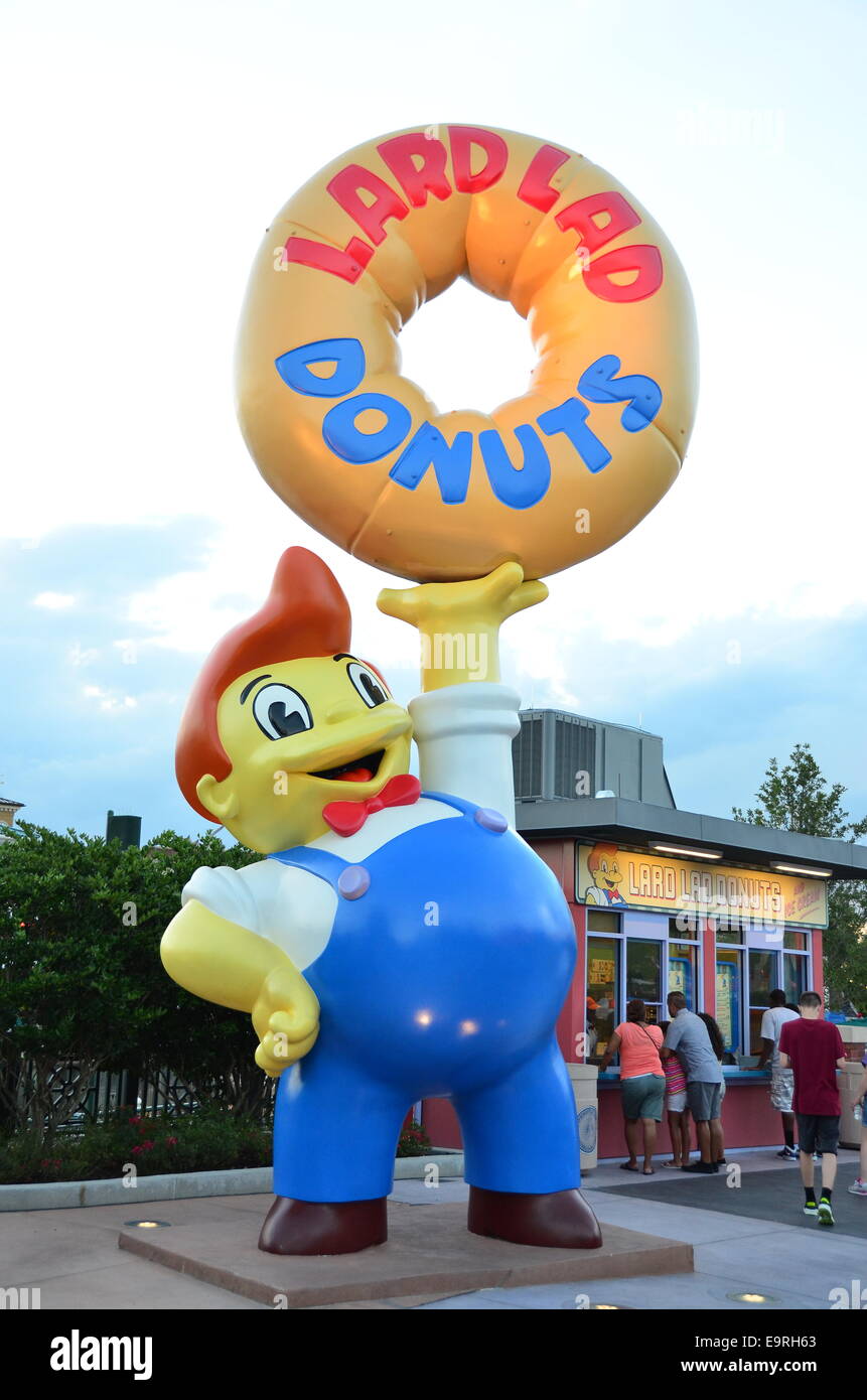 Large Lads Donuts In The Simpson's Area at Universal Studios Orlando ...