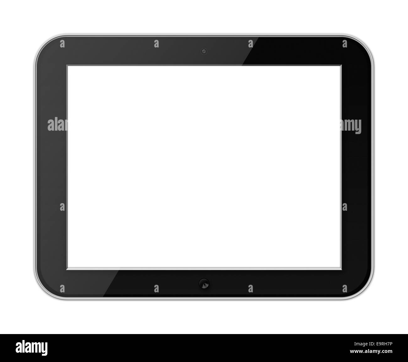 Mobile Tablet PC with Blank Screen Isolated on White Background. Highly ...