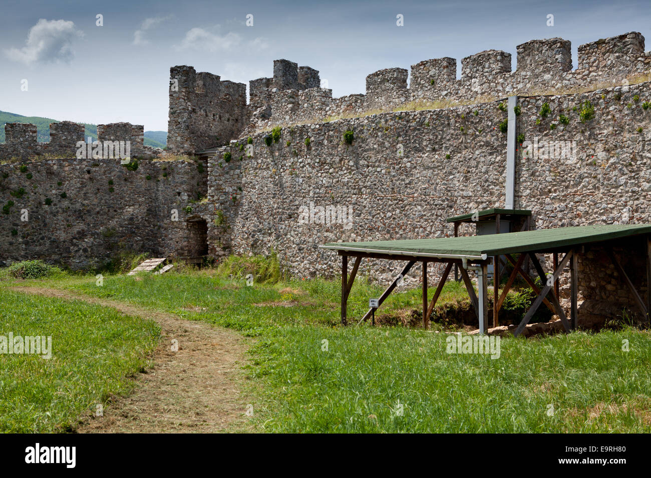 The Castle of Platamon in the Tempe Valley in the region of Stock Photo ...