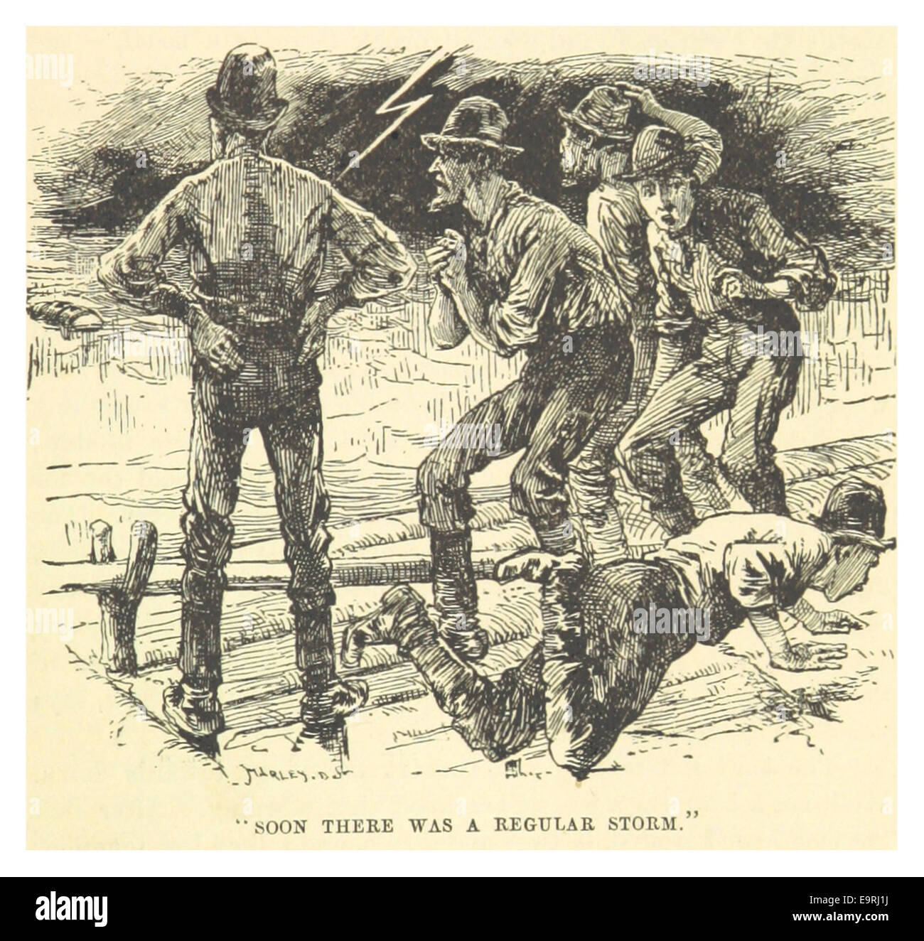 MARK TWAIN(1883) p059 - SOON THERE WAS A REGULAR STORM Stock Photo - Alamy