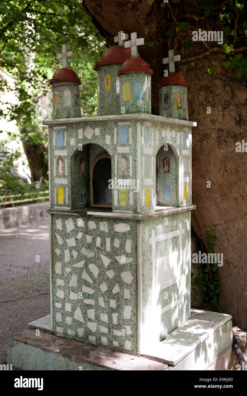 Church shrine in the Valley of Tempe in the region of Thessaly, Greece ...
