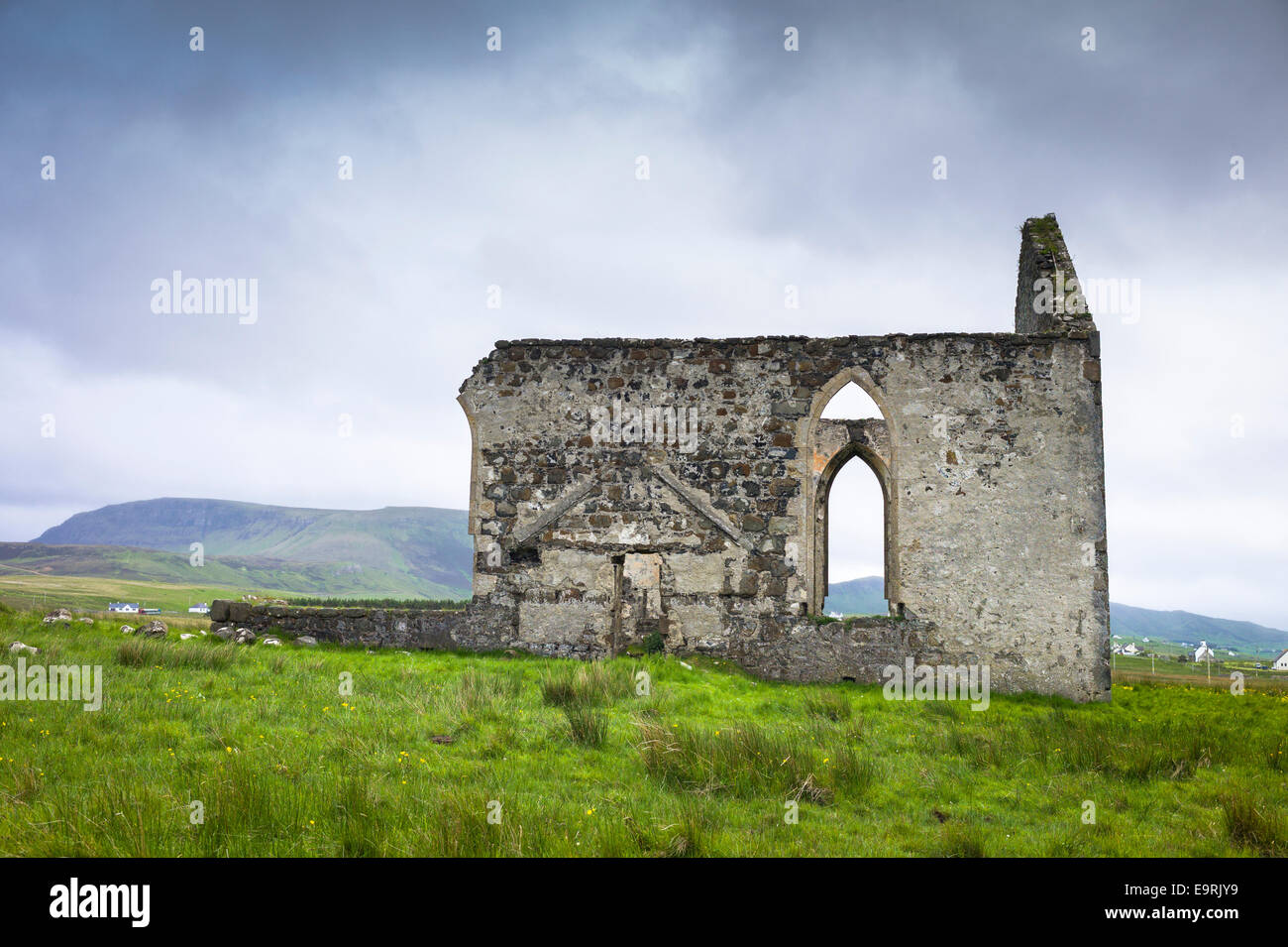 Ruins of church - Scottish Christian kirk - traditional stone derelict ...