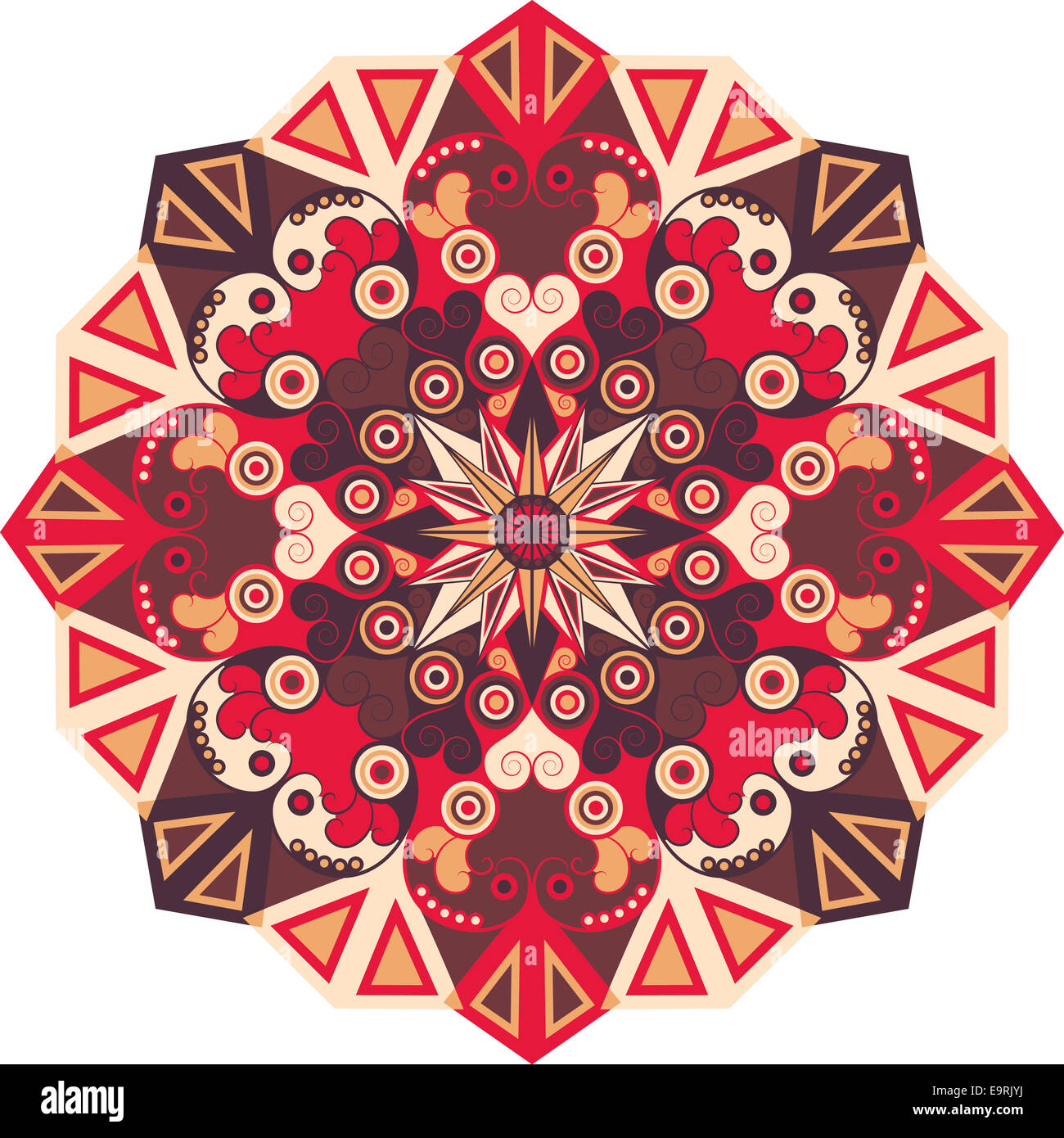 Colorful round ethnic pattern. Element for design Stock Photo - Alamy