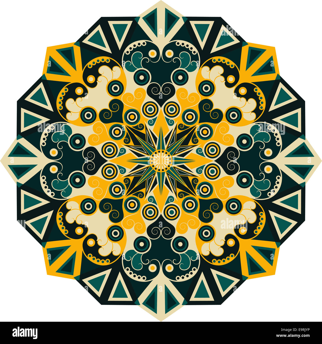 Colorful round ethnic pattern. Element for design Stock Photo - Alamy