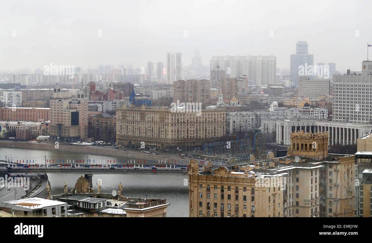 Landscape with snow blizzard goes Stock Photo - Alamy