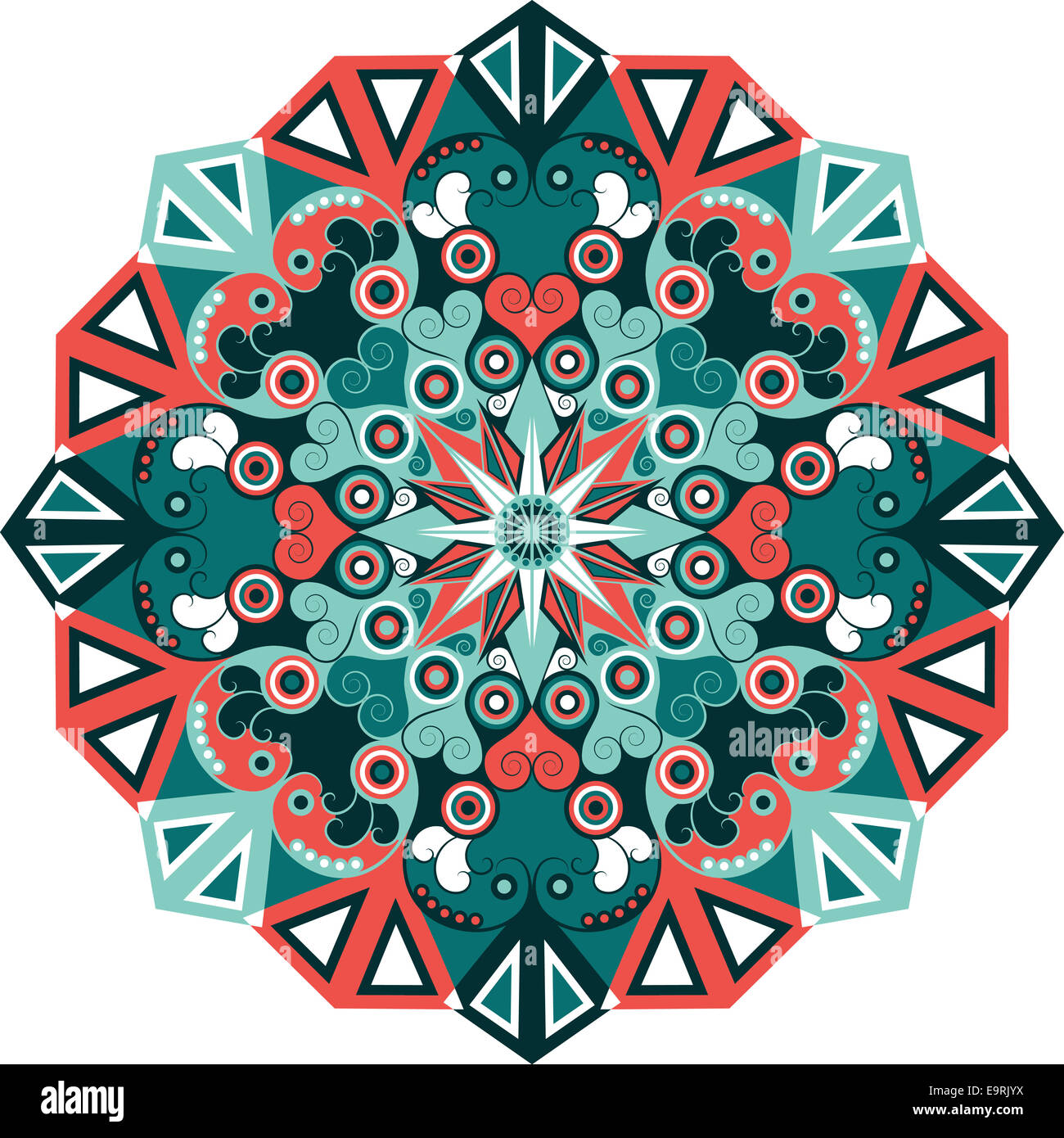 Colorful round ethnic pattern. Element for design Stock Photo - Alamy