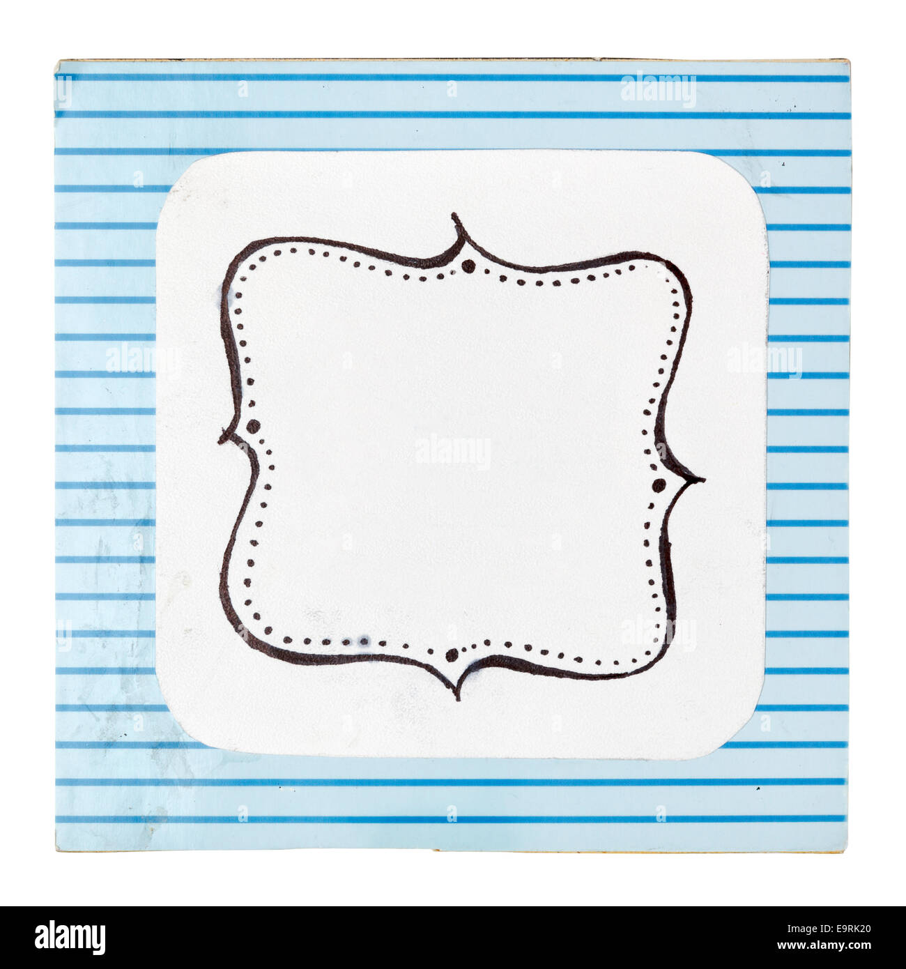 Decorative frame with empty space for text isolated on white background ...