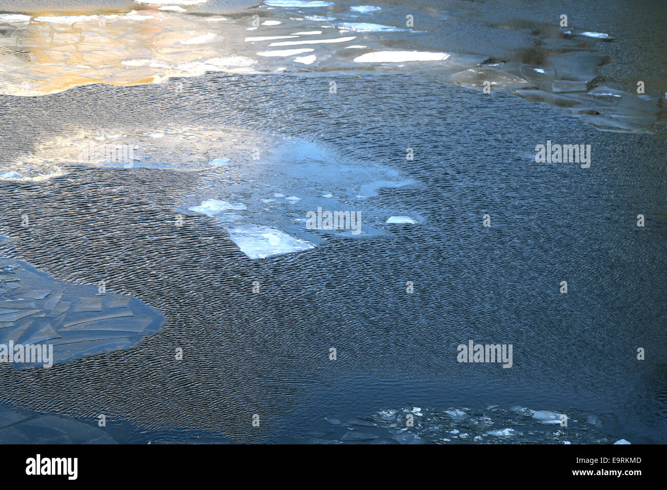 Texture of river ice photographed Stock Photo - Alamy