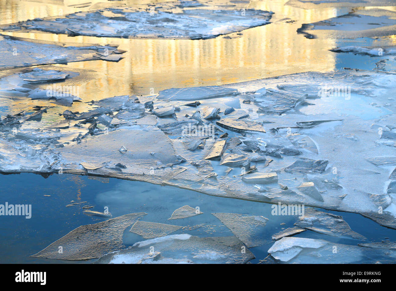 Texture of river ice photographed Stock Photo - Alamy