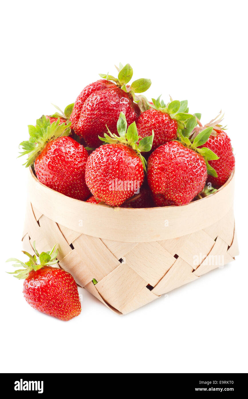 strawberries in basket Stock Photo - Alamy