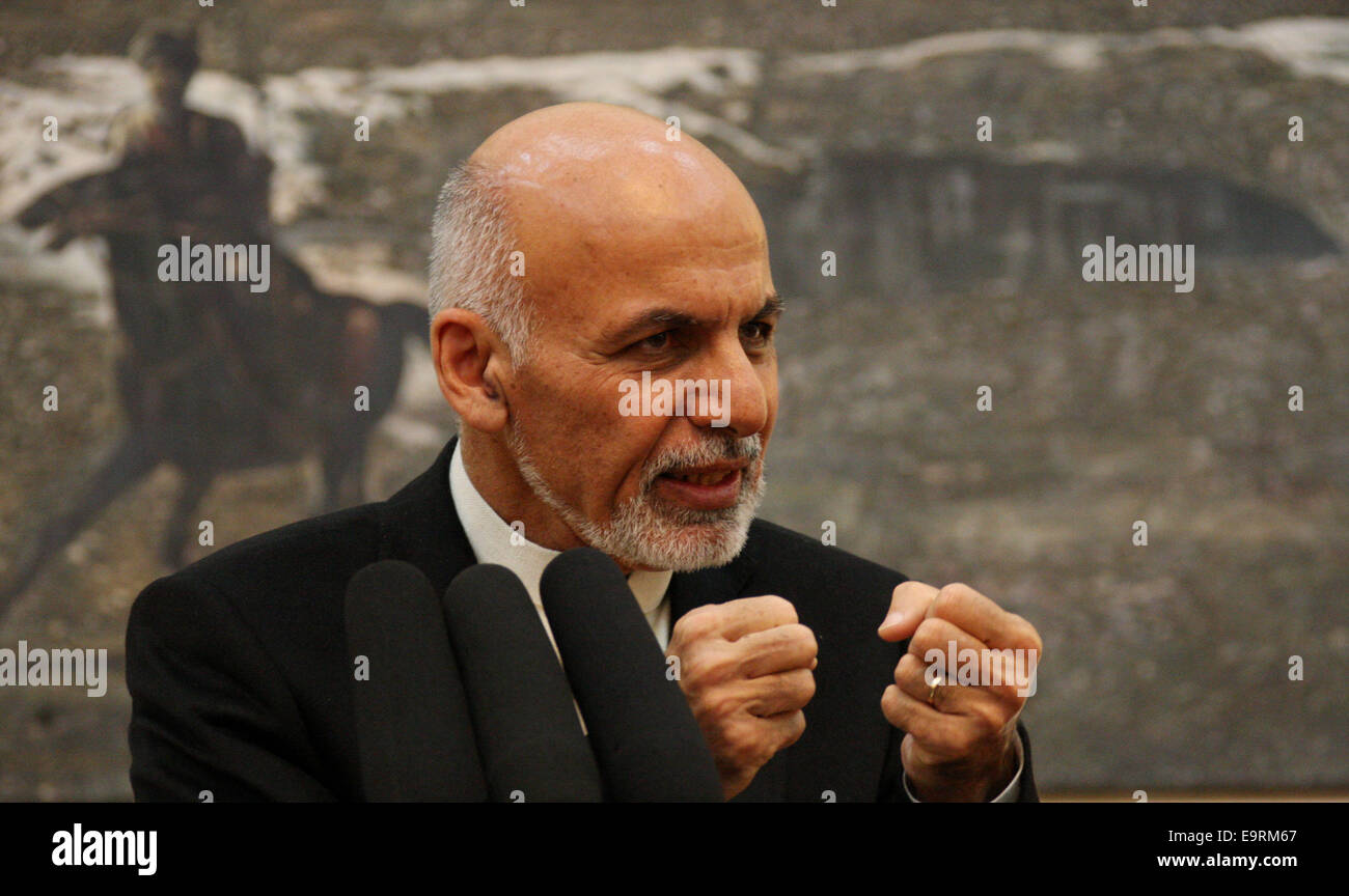 Kabul, Afghanistan. 1st Nov, 2014. Afghan president Ashraf Ghani ...