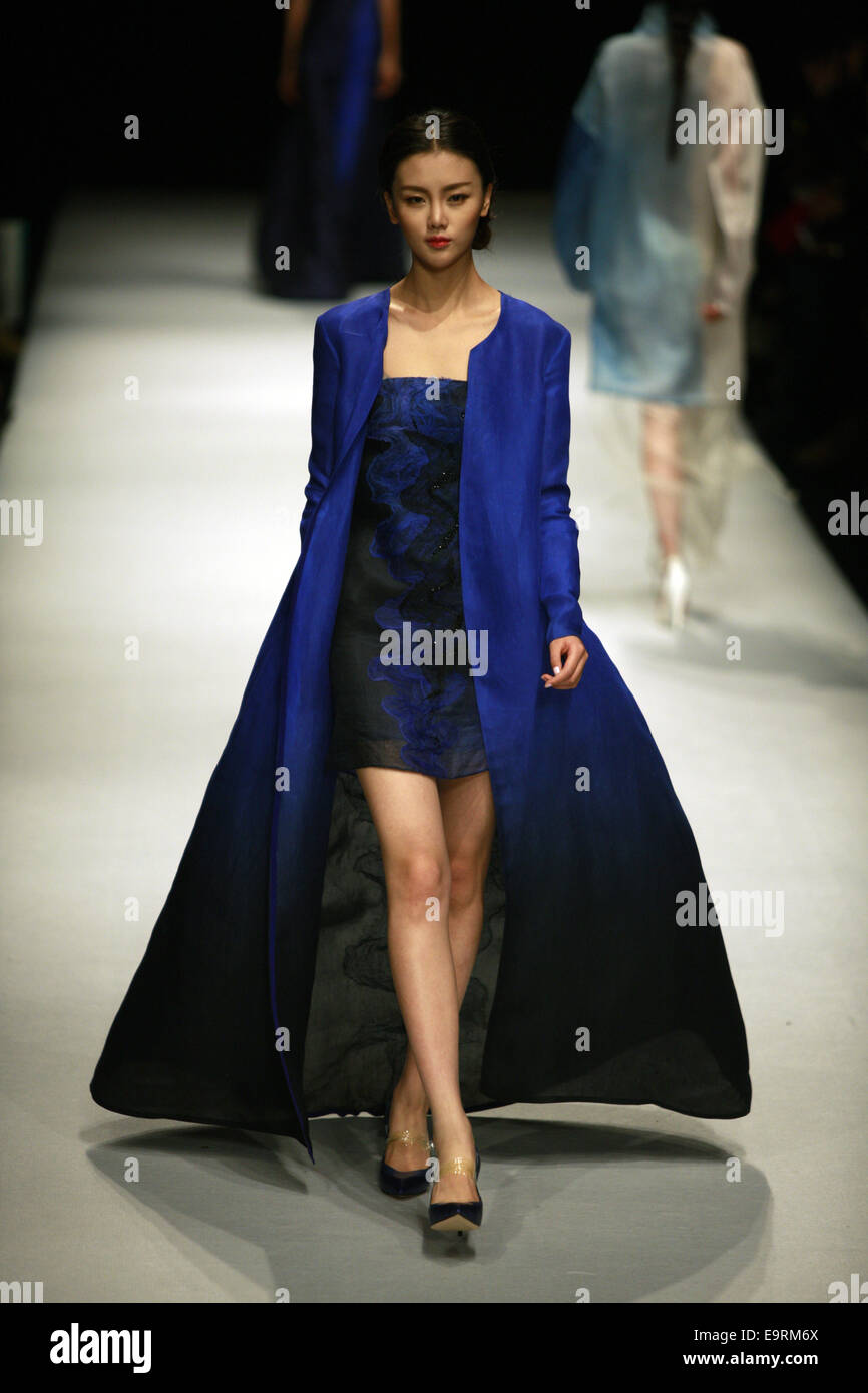 Beijing, China. 1st Nov, 2014. A model presents a creation at the ...