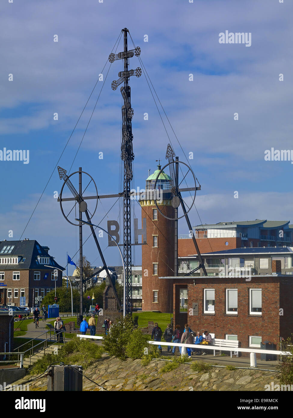 Hamburger tower and Windsemaphor, Cuxhaven, Germany Stock Photo - Alamy