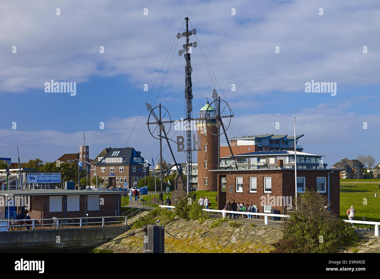 Hamburger tower and Windsemaphor, Cuxhaven, Germany Stock Photo - Alamy
