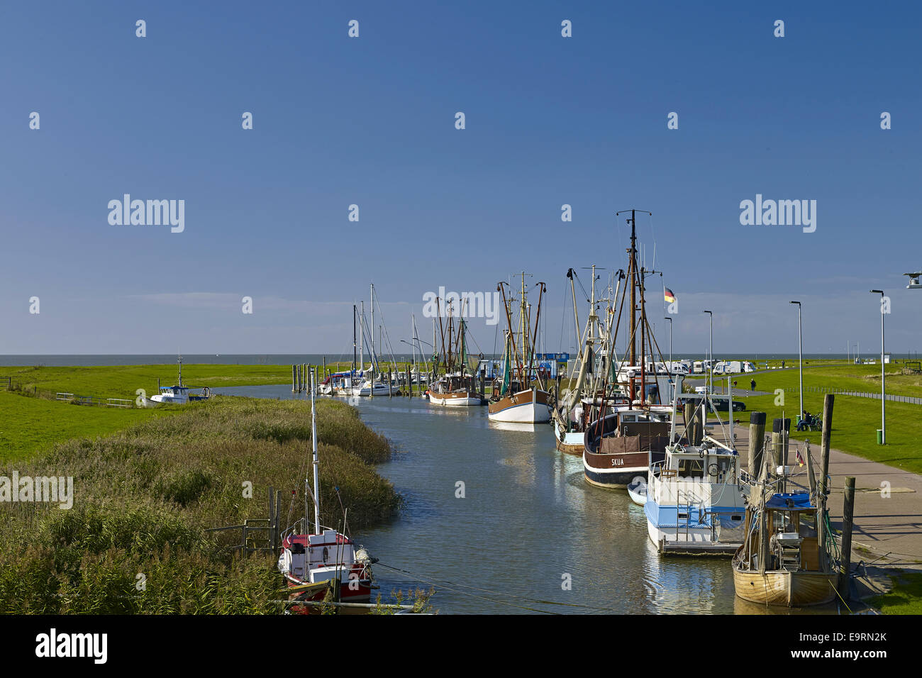 Port in Spieka Neufeld, Lower Saxony, Germany Stock Photo - Alamy