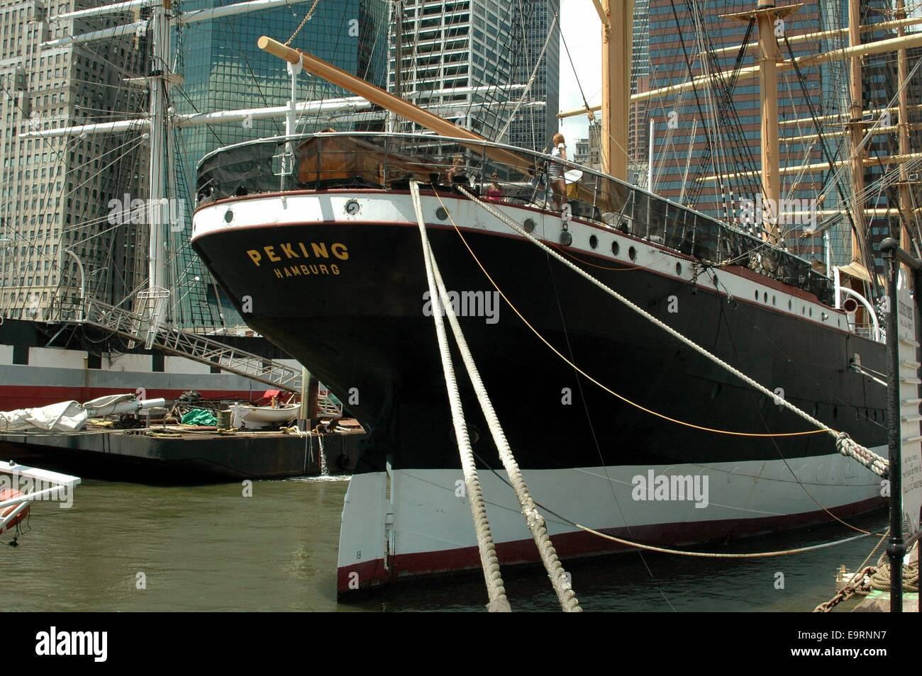NYC: The historic 1907 tall ship Peking from Hamburg docked at the ...