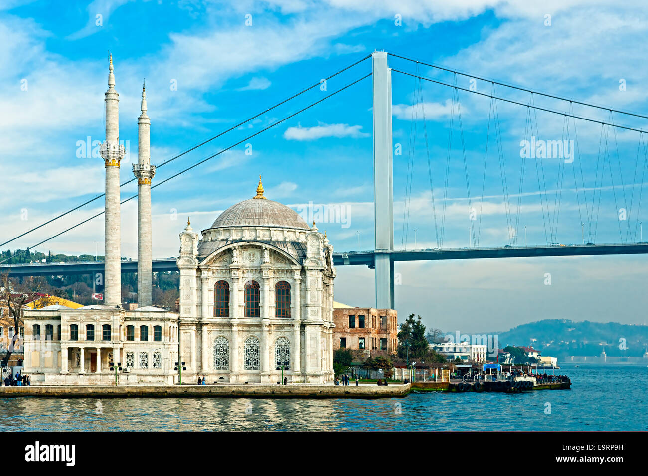 Ortakoy mosque and Bosphorus bridge, Istanbul, Turkey Stock Photo - Alamy