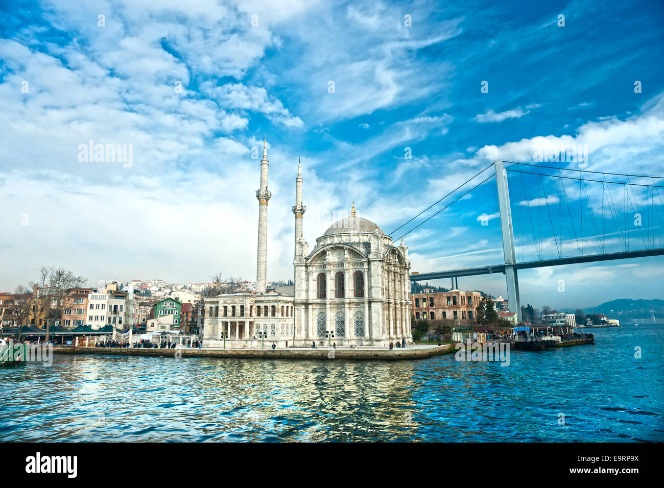 Ortakoy mosque and Bosphorus bridge, Istanbul, Turkey Stock Photo - Alamy