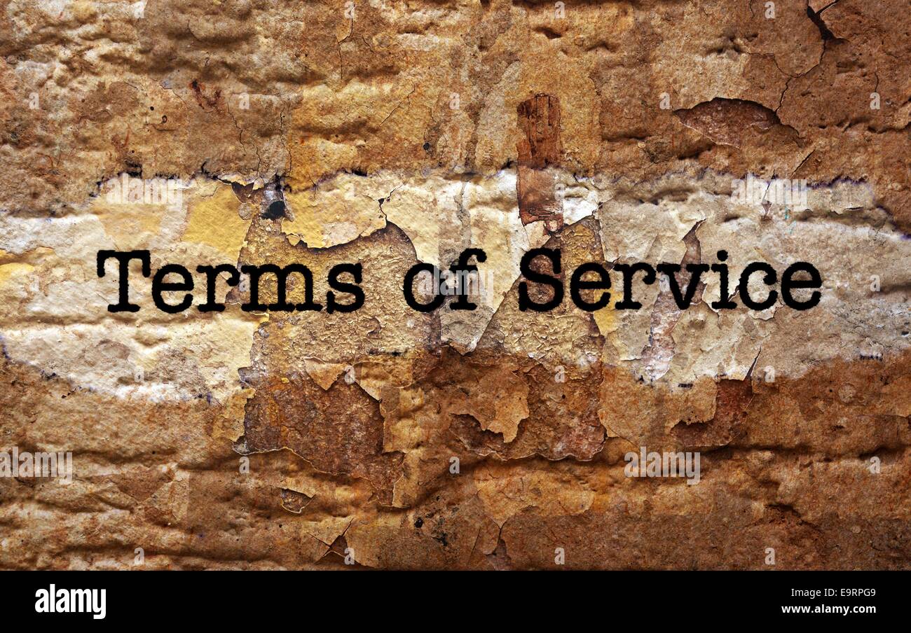 Terms of service Stock Photo - Alamy