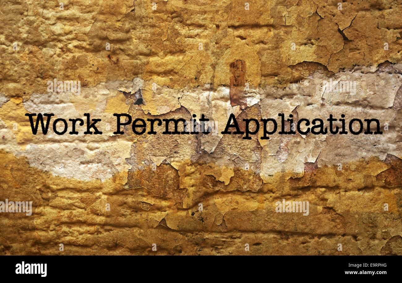 Work permit application Stock Photo - Alamy