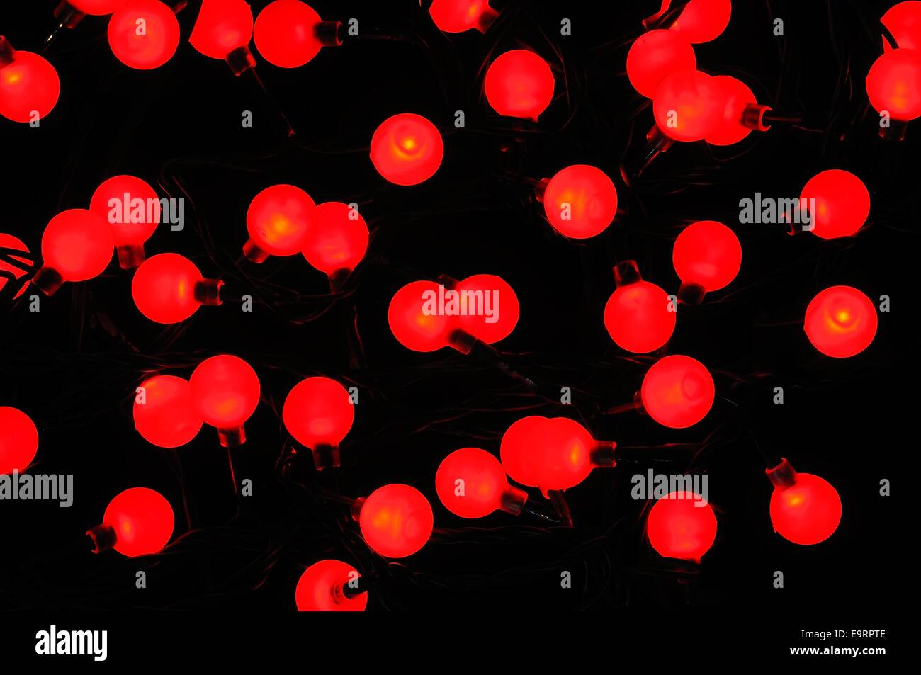 Modern Christmas LED berry lights against a black background Stock ...