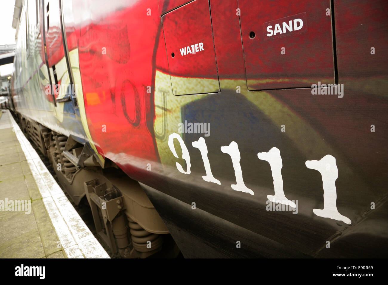 Edinburgh Waverley railway station, UK, 31 October 2014. East Coast ...