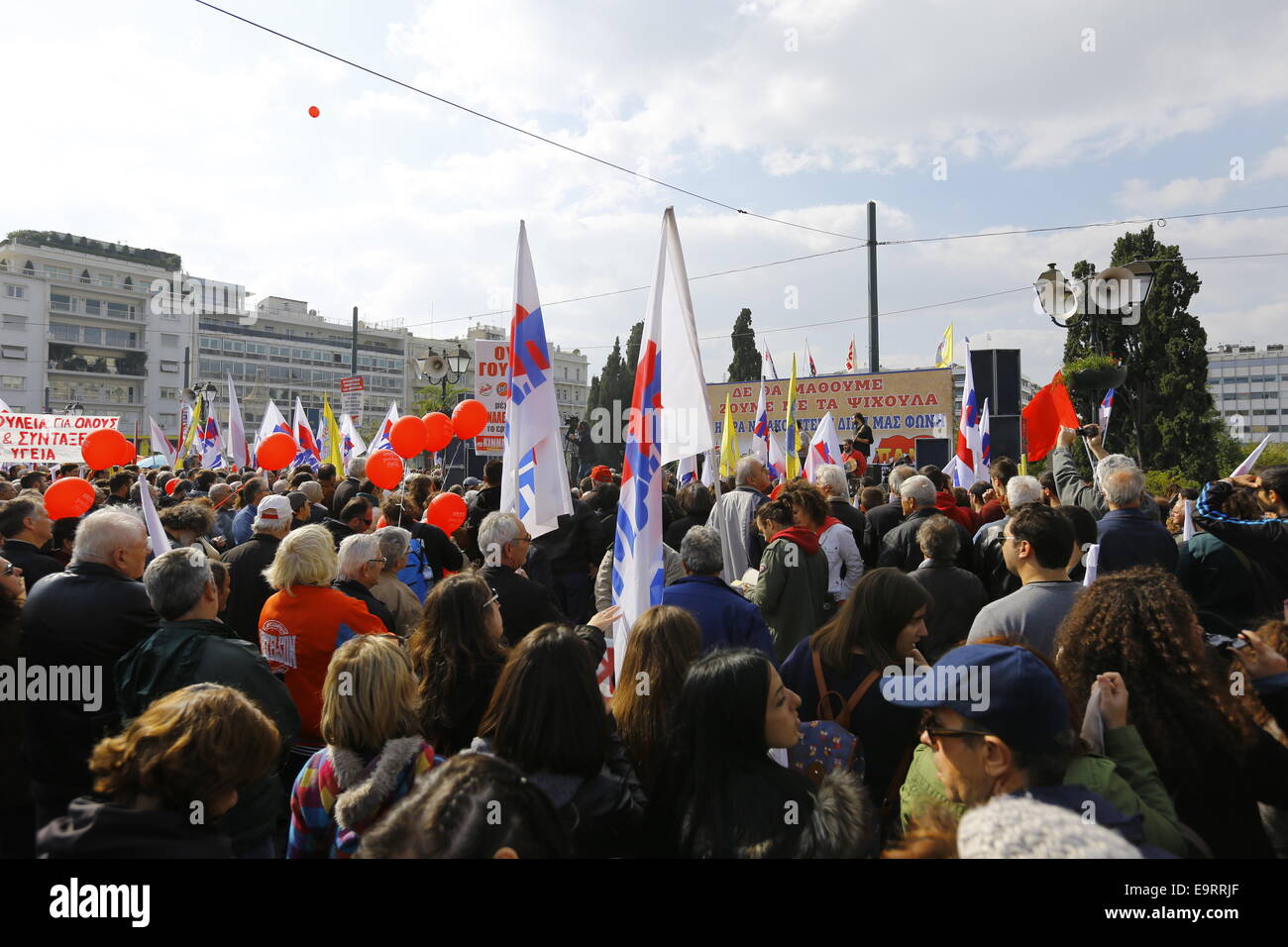 Athens, Greece. 1st November, 2014. Thousands of protesters have ...
